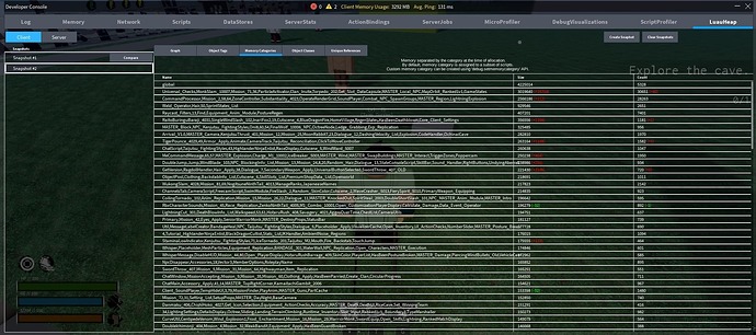 F9 Developer Console Luauheap Memory Leak Detection - Scripting Support ...