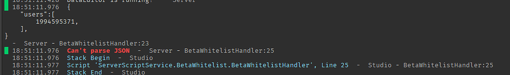 Help with Github JSON Whitelist - Scripting Support - Developer Forum ...