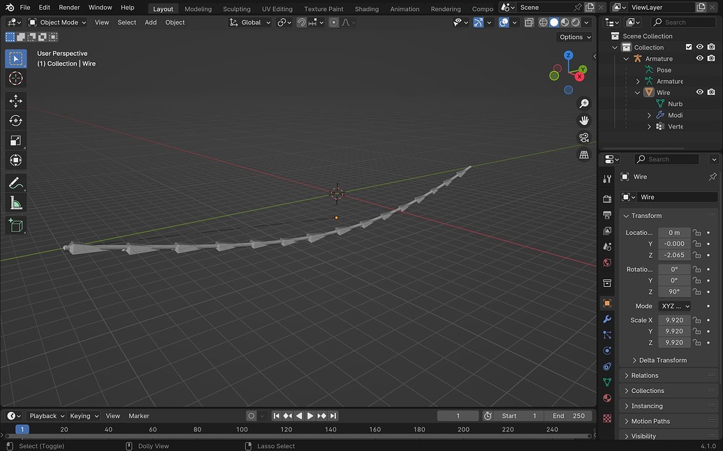How to make power line wires with wind dynamics? - Art Design Support ...