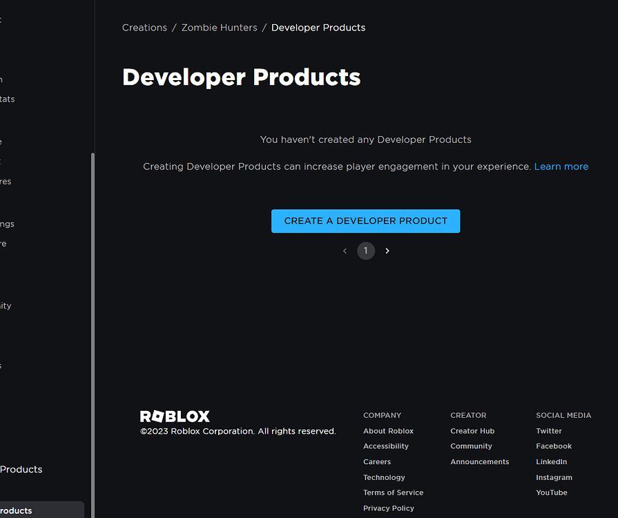 I can not make devproduct on monetization page in Studio and web ...