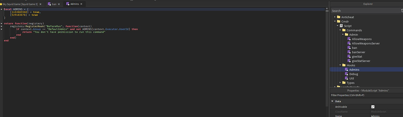 Cmdr Panel Creating Custom Commands - Scripting Support - Developer Forum | Roblox