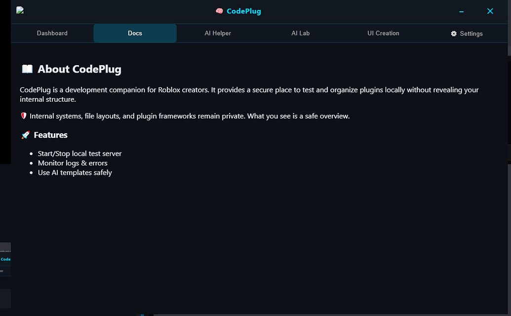 CodePlug (BETA) — Roblox ↔ VS Code Sync Plugin + Custom Server App ...