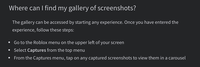 Captures APIs are now available! - Announcements - Developer Forum | Roblox