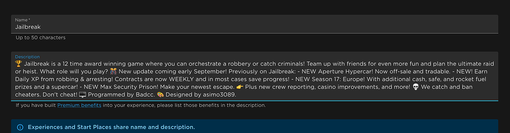 Game Descriptions are losing formatting once published - Website Bugs - Developer Forum | Roblox