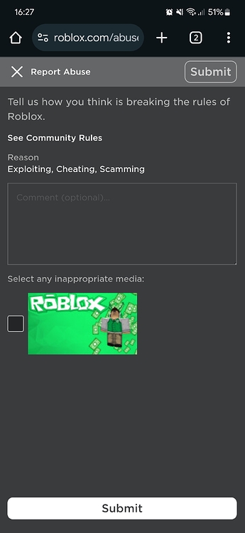 Cannot Report Abuse for game icons - Roblox Application and Website ...