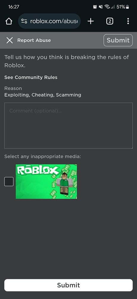 Cannot Report Abuse for game icons - Roblox Application and Website Bugs - Developer Forum | Roblox