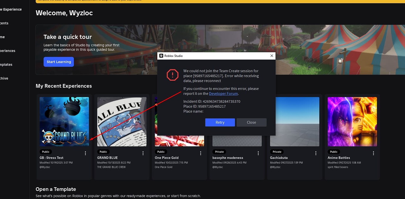 Roblox Studio fails to connect to games I try to connect to - Studio Bugs - Developer Forum | Roblox