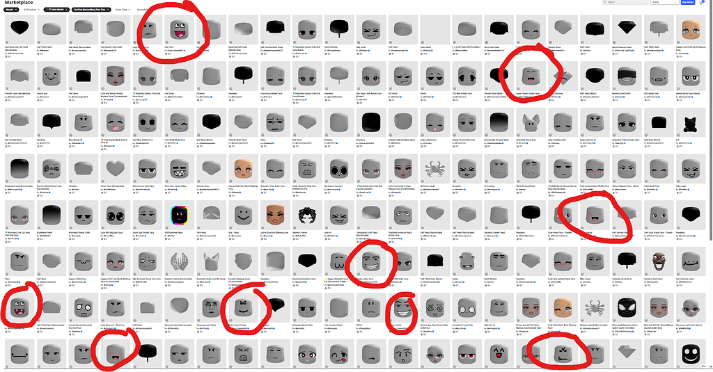 Top Selling Dynamic Heads are stolen assets - Catalog Asset Bugs ...