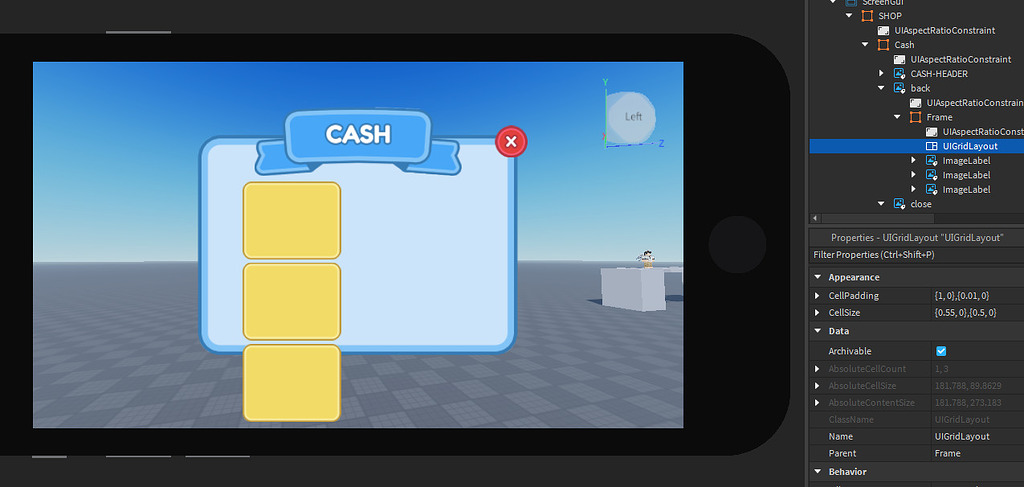Ui Grid Layout Cell Padding And Fill Direction And Max Cells Errorpls Help Platform Usage