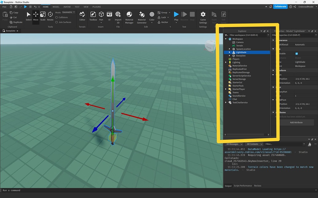 Working with Tools - Basic Sword Setup - Community Tutorials ...