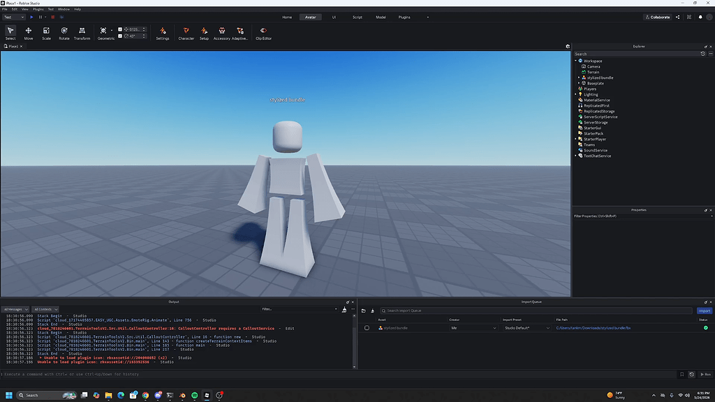 Validation for Avatar Bundles in both Avatar Setup tool and publishing ...