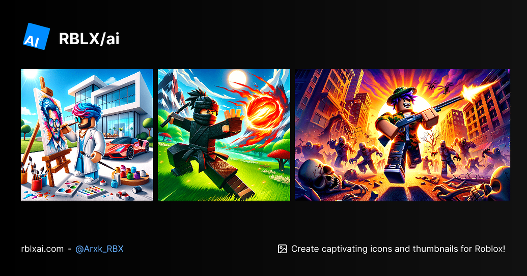 RBLX/ai - Elevate Your Game with AI-Generated Icons and Thumbnails ...