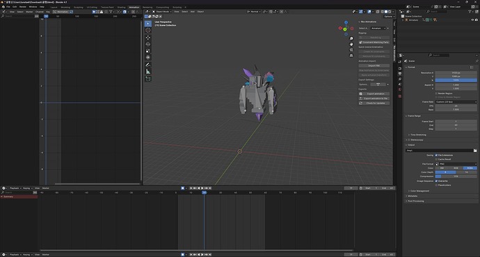 I'm trying to rig a golem in blender and animate it in blender to bring it to roblox, but it won ...