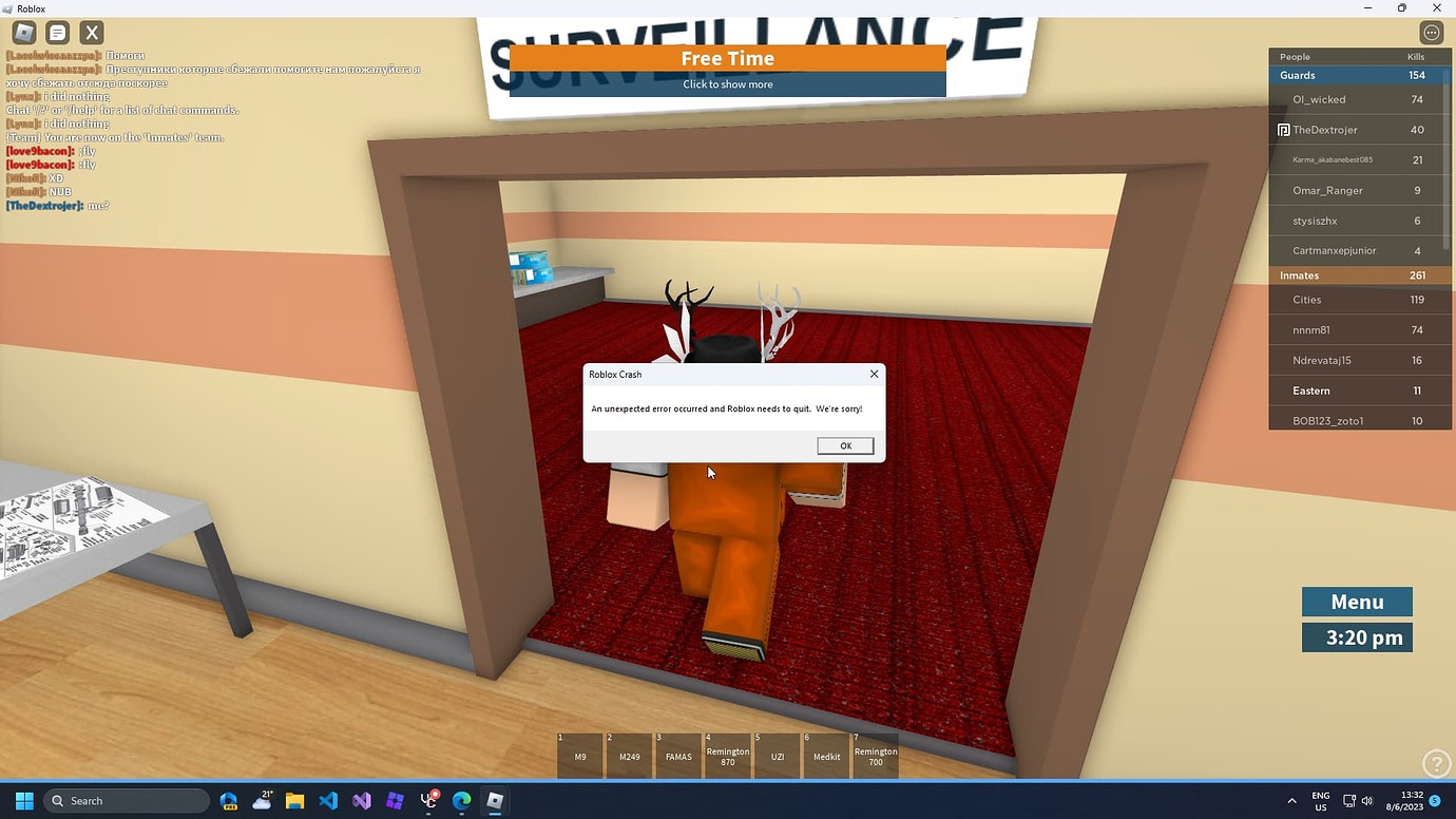 Roblox Crashes A While After Joining A Game Engine Bugs Developer Forum Roblox