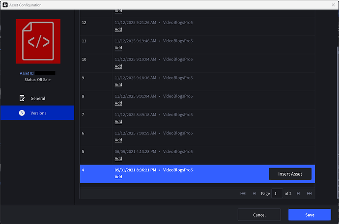Ability to Preview and Insert Previous Model Versions - Studio Features ...