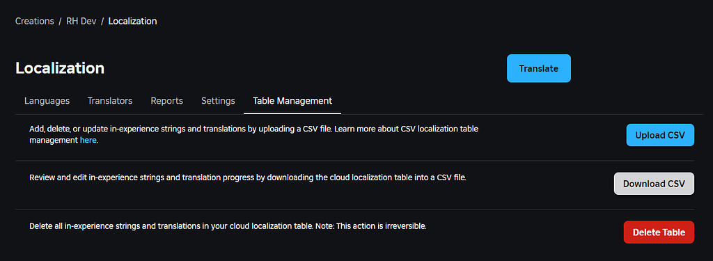 The Localization table downloaded from the Creator hub does not have a complete entry - Creator ...