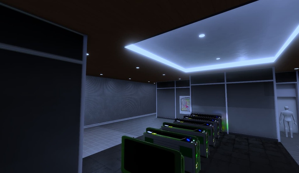 Realistic Style Japanese Subway Station (Based on real life Shinjuku ...
