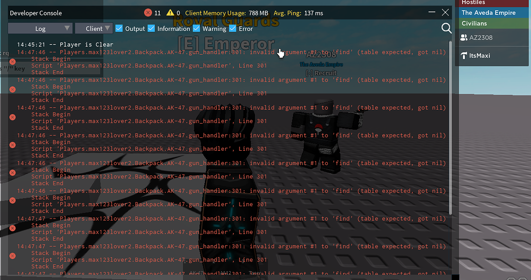 Gun System Issue Scripting Support Developer Forum Roblox
