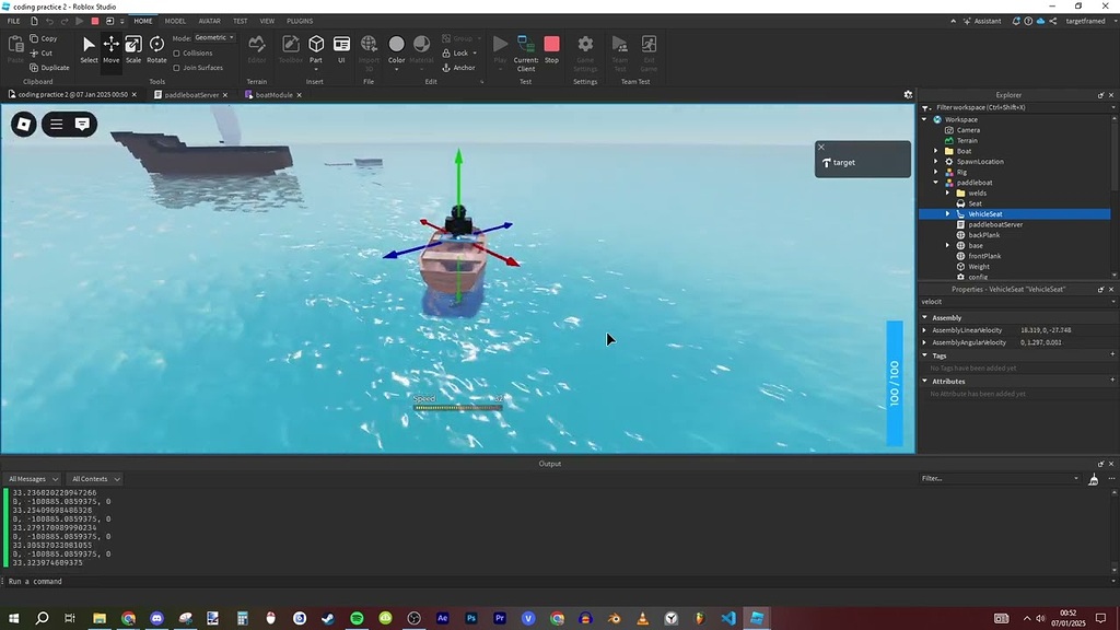 Boat is drifting forward when steered - Scripting Support - Developer Forum | Roblox