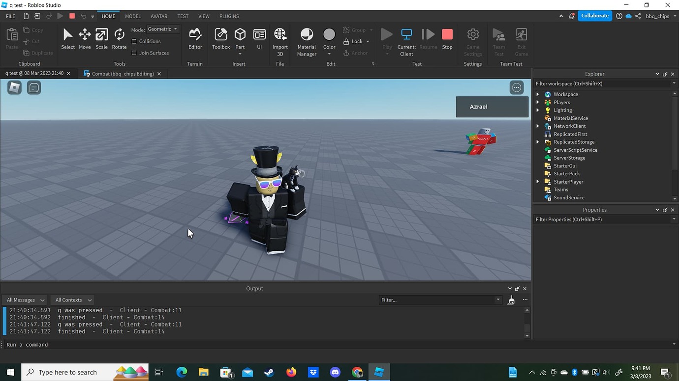 Animation not playing on key press - Scripting Support - Developer Forum | Roblox