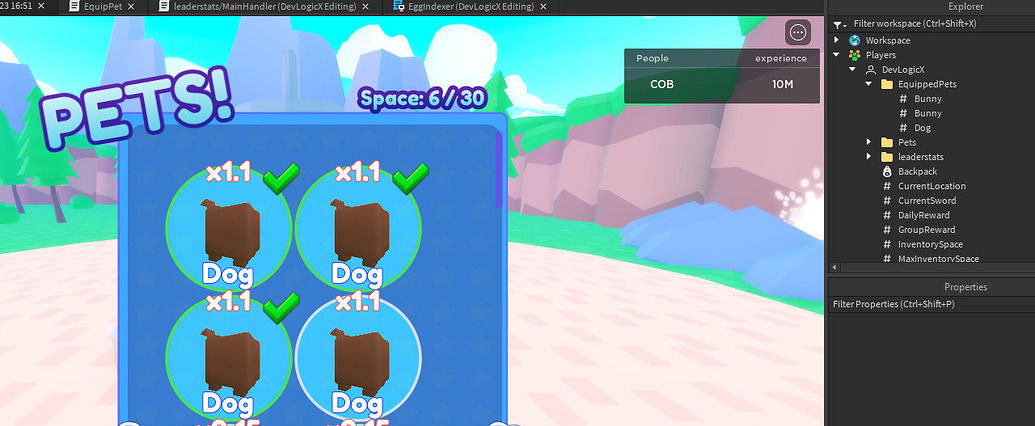 How to show pets as equipped on ui when loading back in - Scripting Support - Developer Forum ...