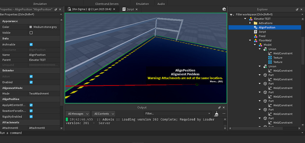 AlignPosition is weak even with everything at maximum, and for some reason it keeps taking the ...