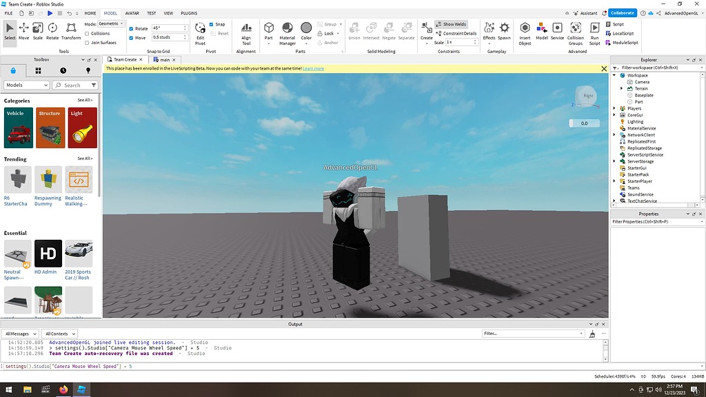 Team Create Character - Basic R6 character in team create - Community ...
