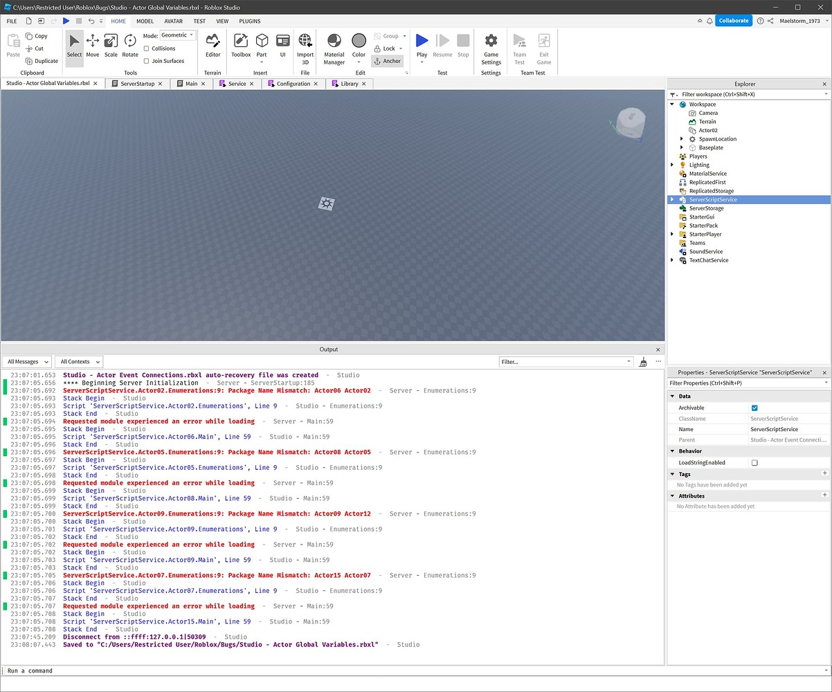 Data stored in Roblox global `shared` seems to cross actor boundaries causing race conditions ...