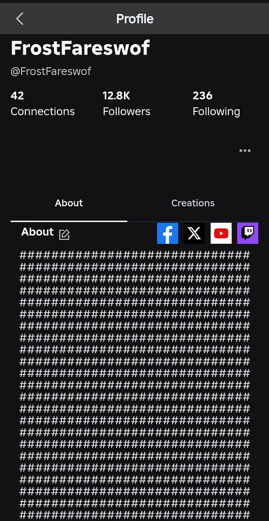 My roblox profile bio gets taged now but months ago it wasn't ...