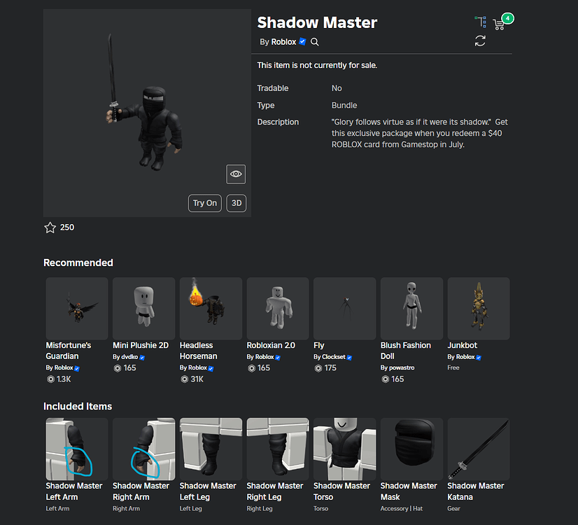 Shadow Master has hand texture baked into fingers - Catalog Asset Bugs ...