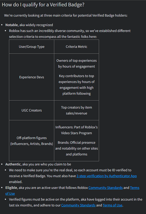 When I Will Get Verification Blue Badge Platform Usage Support Devforum Roblox