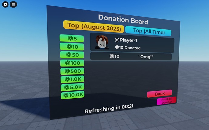 Ultimate Donation Board V1.0 - Community Resources - Developer Forum | Roblox