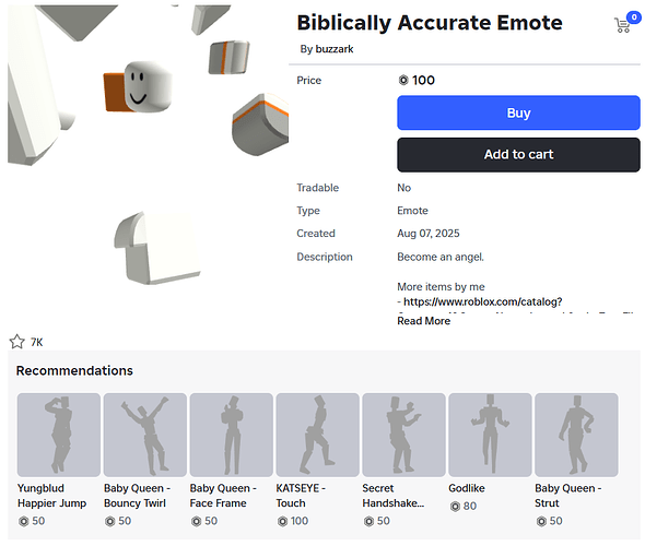 Recommendations to include UGC emotes not updating - Catalog Asset Bugs ...