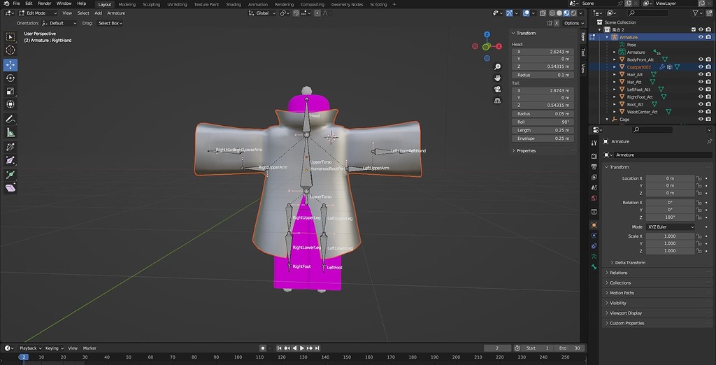 [Create Layered Clothing in Blender]How can I use a customized T-Pose Rig to Create Clothing and ...