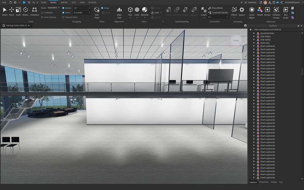 Empty space in training centre - Building Support - Developer Forum ...