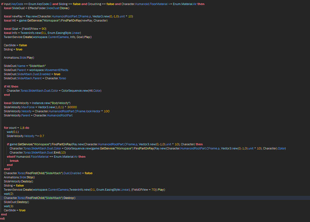 Is There A Way To Detect If A Player Is Going Down A Hillwedge Scripting Support Developer 