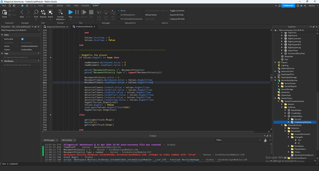 Script not allowing me to change an IntValue [Solved] - Scripting Support - Developer Forum | Roblox