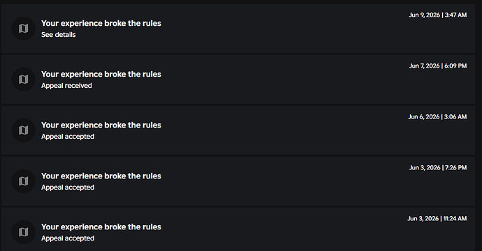Moderation - Appeals Successful, then Moderated Again (3x so far ...