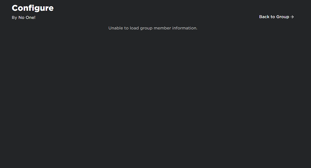 Group page and information not loading properly - Studio Bugs ...