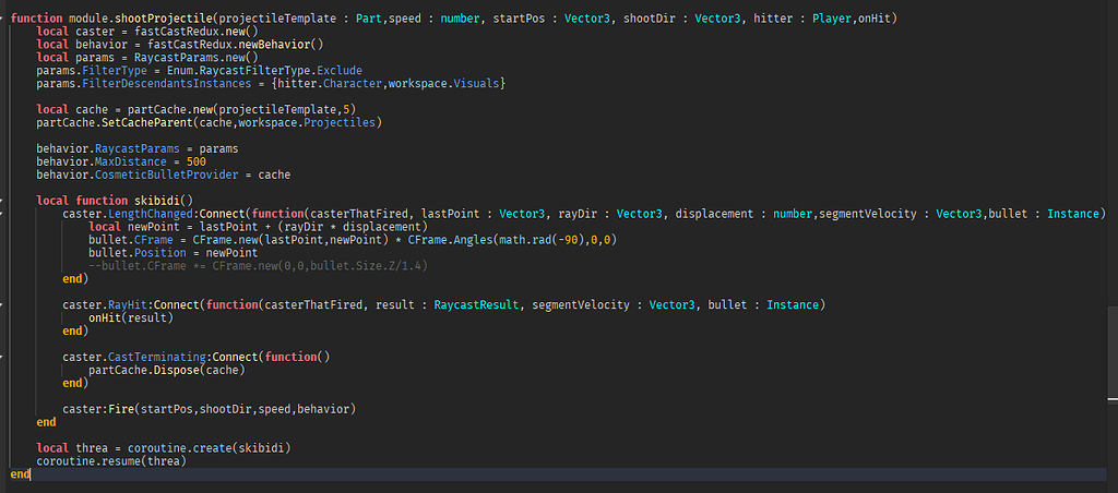 Problem with fastcast's high speed projectile - Scripting Support - Developer Forum | Roblox