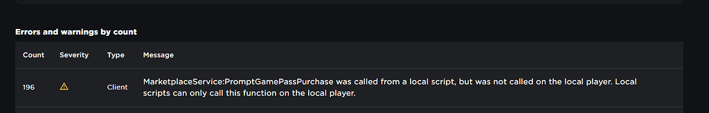 MarketplaceService warning?! - Scripting Support - Developer Forum | Roblox