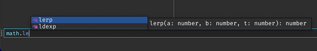 Math.lerp visible in intellisense but is nil - Engine Bugs - Developer ...