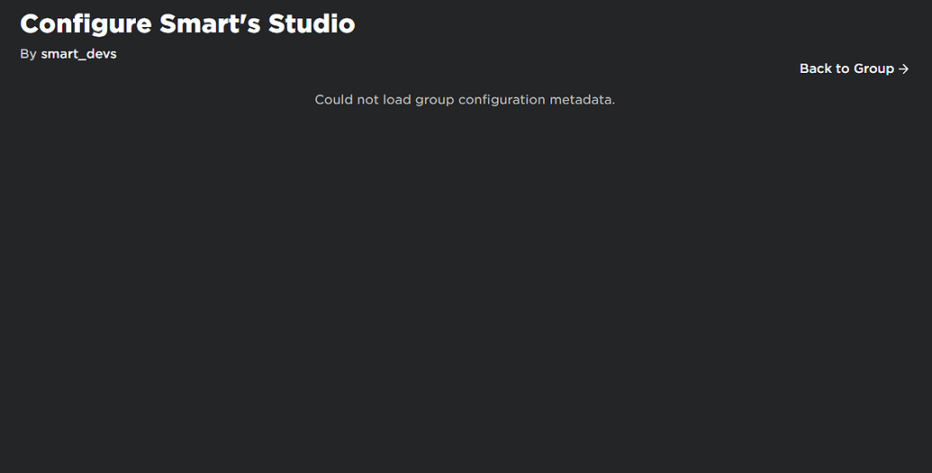 Group page and information not loading properly - Studio Bugs ...