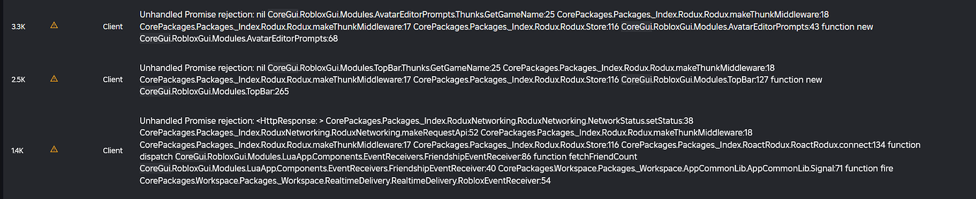 Common CoreGui Errors - Engine Bugs - Developer Forum | Roblox