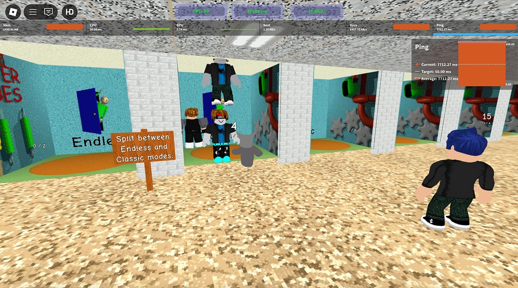 Ping in my Roblox game suddenly rises extremely for no reason ...