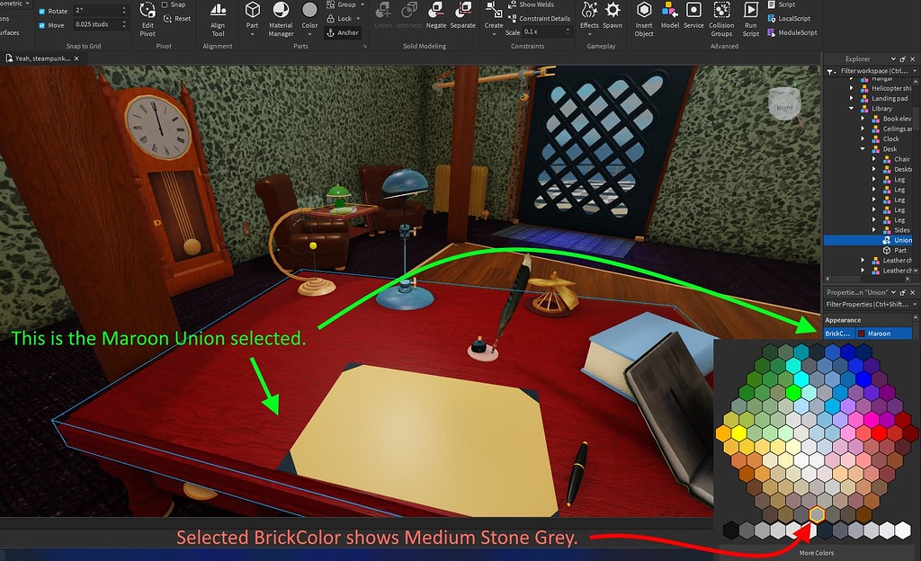 BrickColor colour wheel no longer highlights the selection's BrickColor ...
