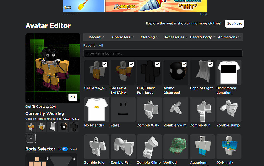 "Black-Full Body" glitch - Platform Usage Support - Developer Forum | Roblox
