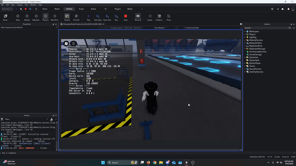 PhysicsSimulation causing immense consistent lag spikes - Engine Bugs - Developer Forum | Roblox