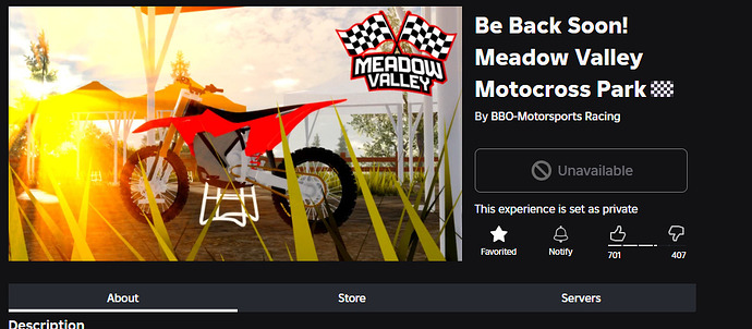 Be Back Soon! Meadow Valley Motocross Park🏁 - Platform Usage Support ...