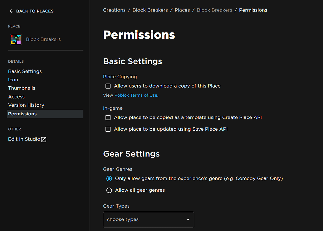 Game:CreatePlace error: HTTP 403 - Scripting Support - Developer Forum | Roblox